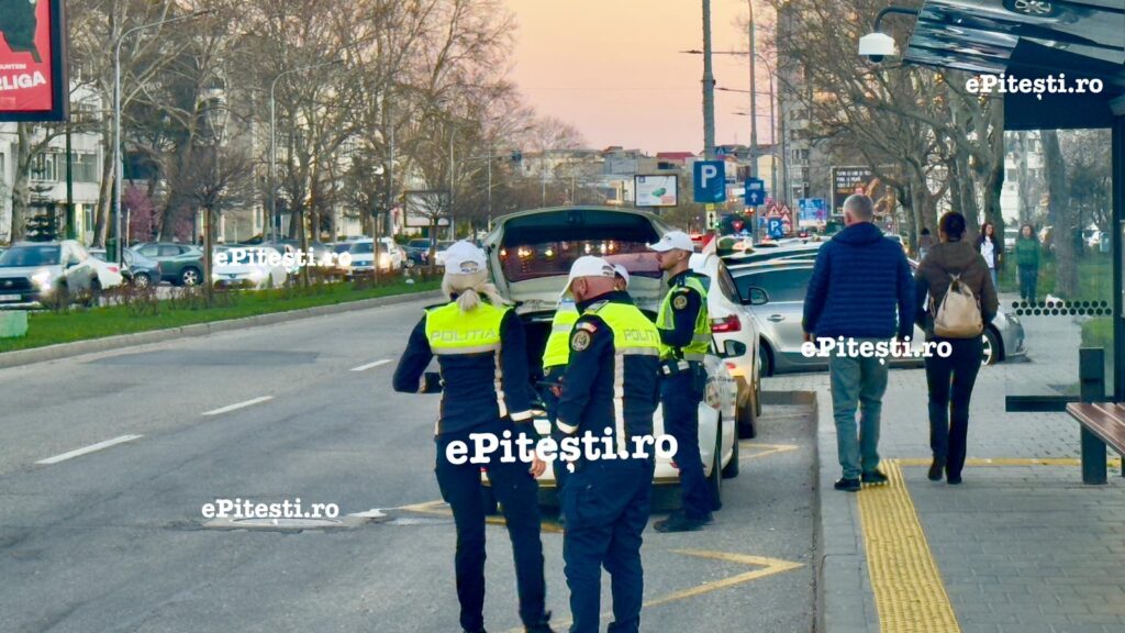 Pitești. Un șofer a fost prins într-o situație